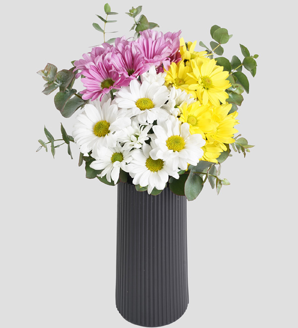 Mix Color Papatya Vazosu - Çiçek Sepeti